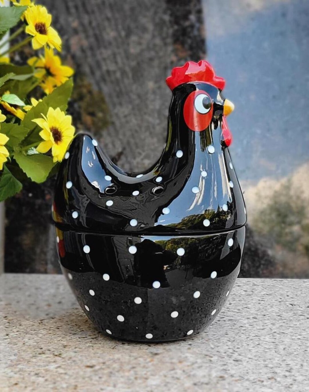 Black Polka Dot Rooster Scentsy Wax Warmer - Etsy