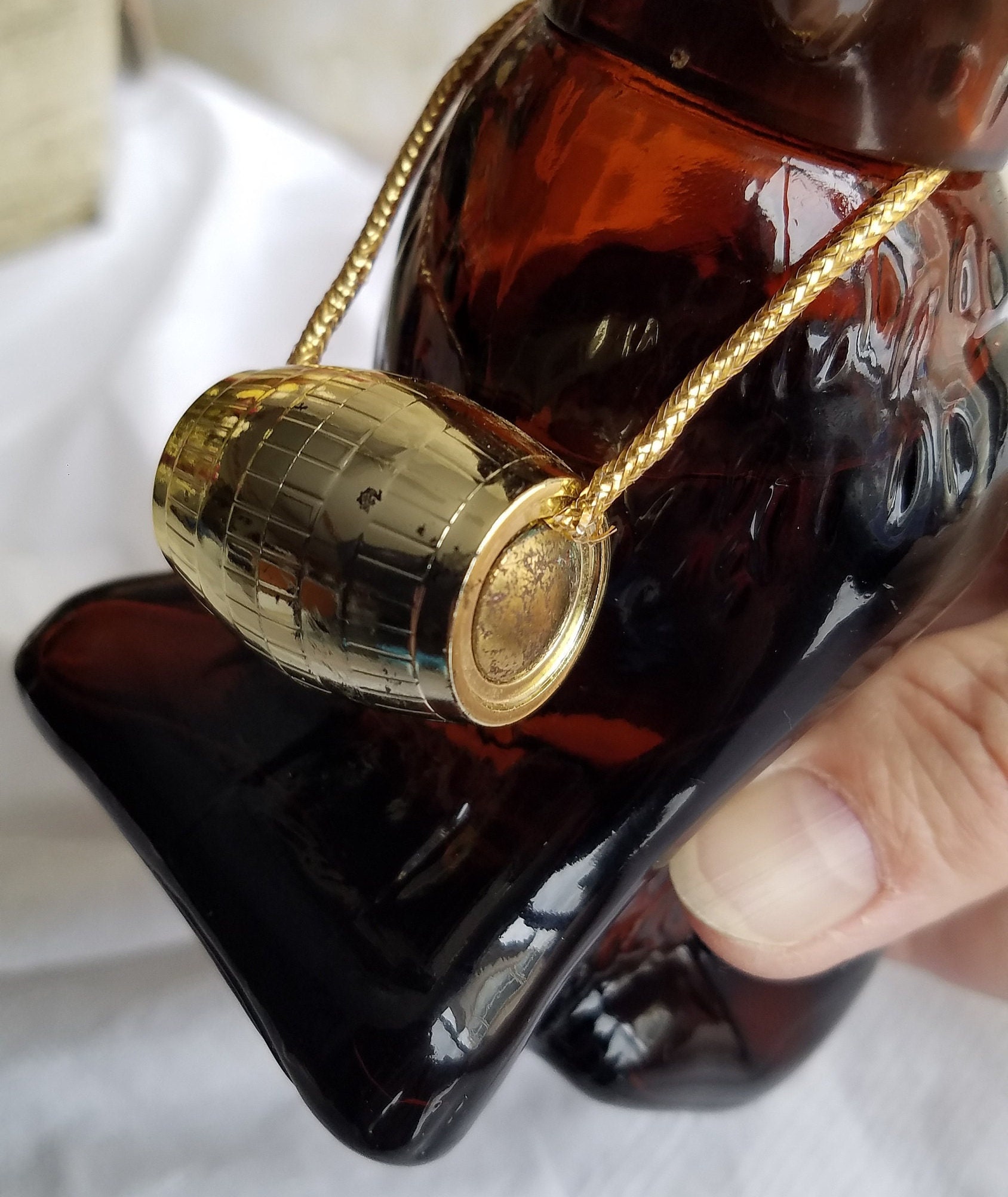 Vintage Avon Brown Glass Dog Bottle With Keg Barrel - Etsy