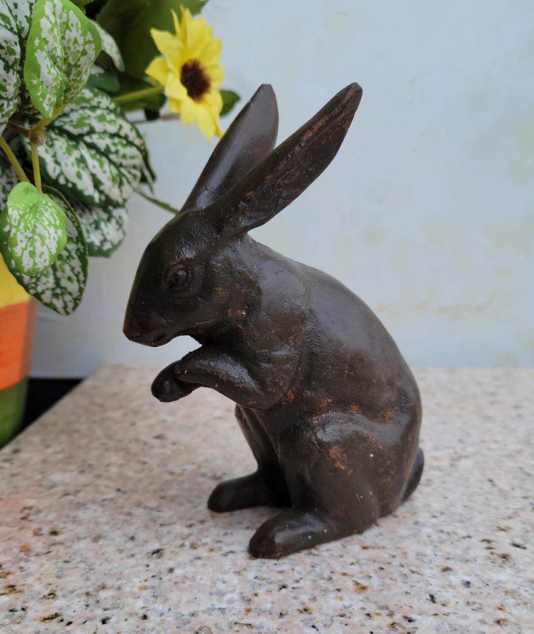 Vintage Cast Iron/metal Rabbit Sculpture - 5"h - Etsy