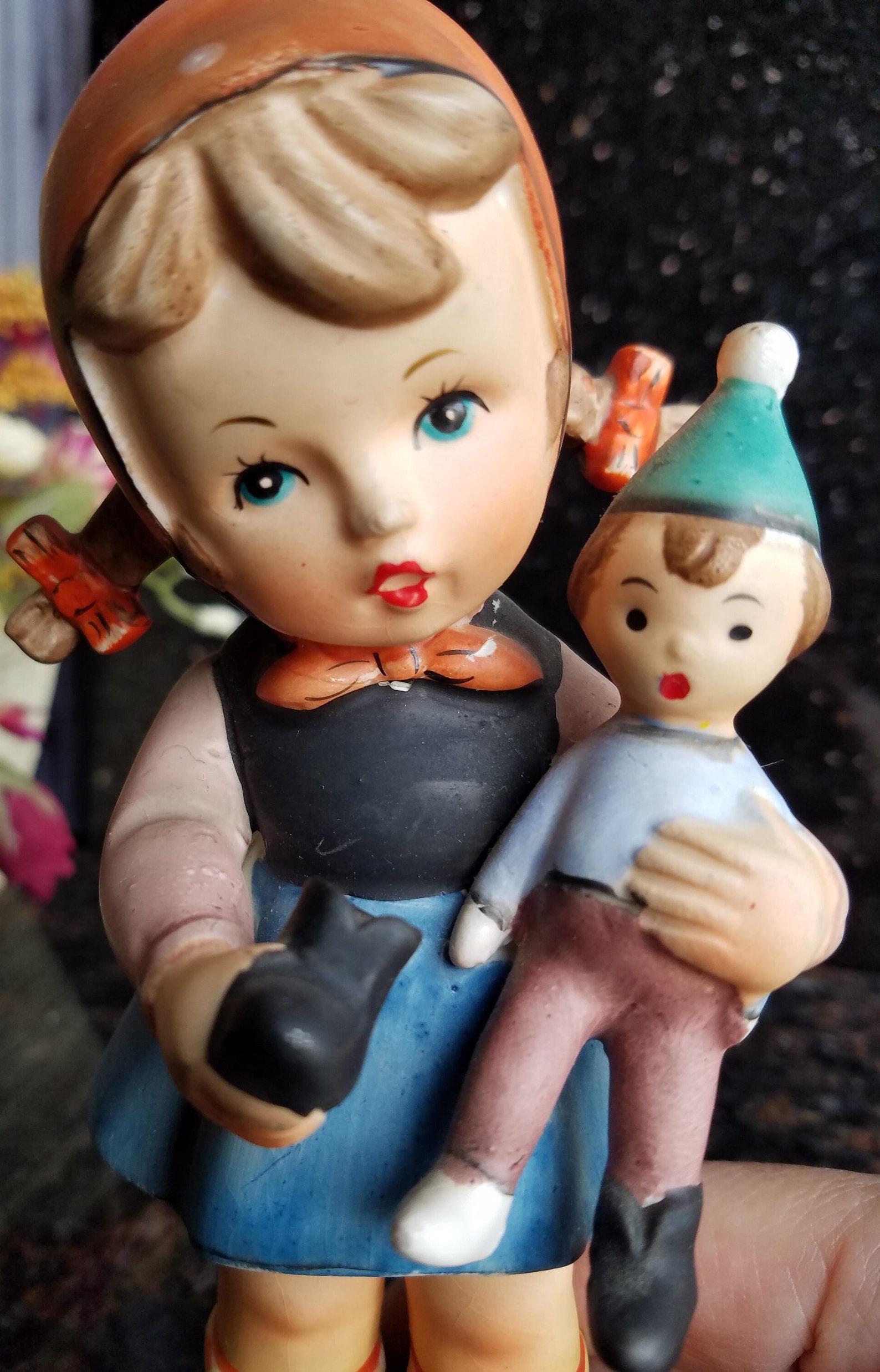 Erich Stauffer Collectible Boy and Girl Figurine Play Time - Etsy