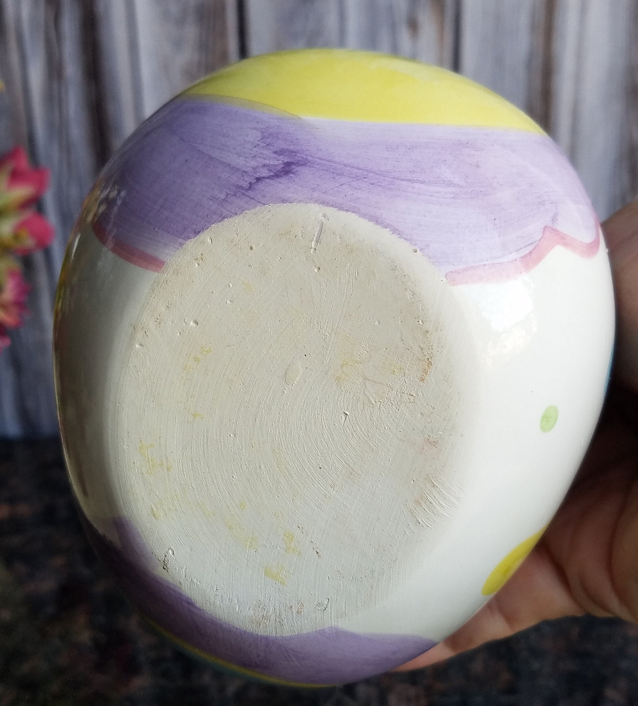 Ceramic Easter Egg Basket With Handle - Etsy