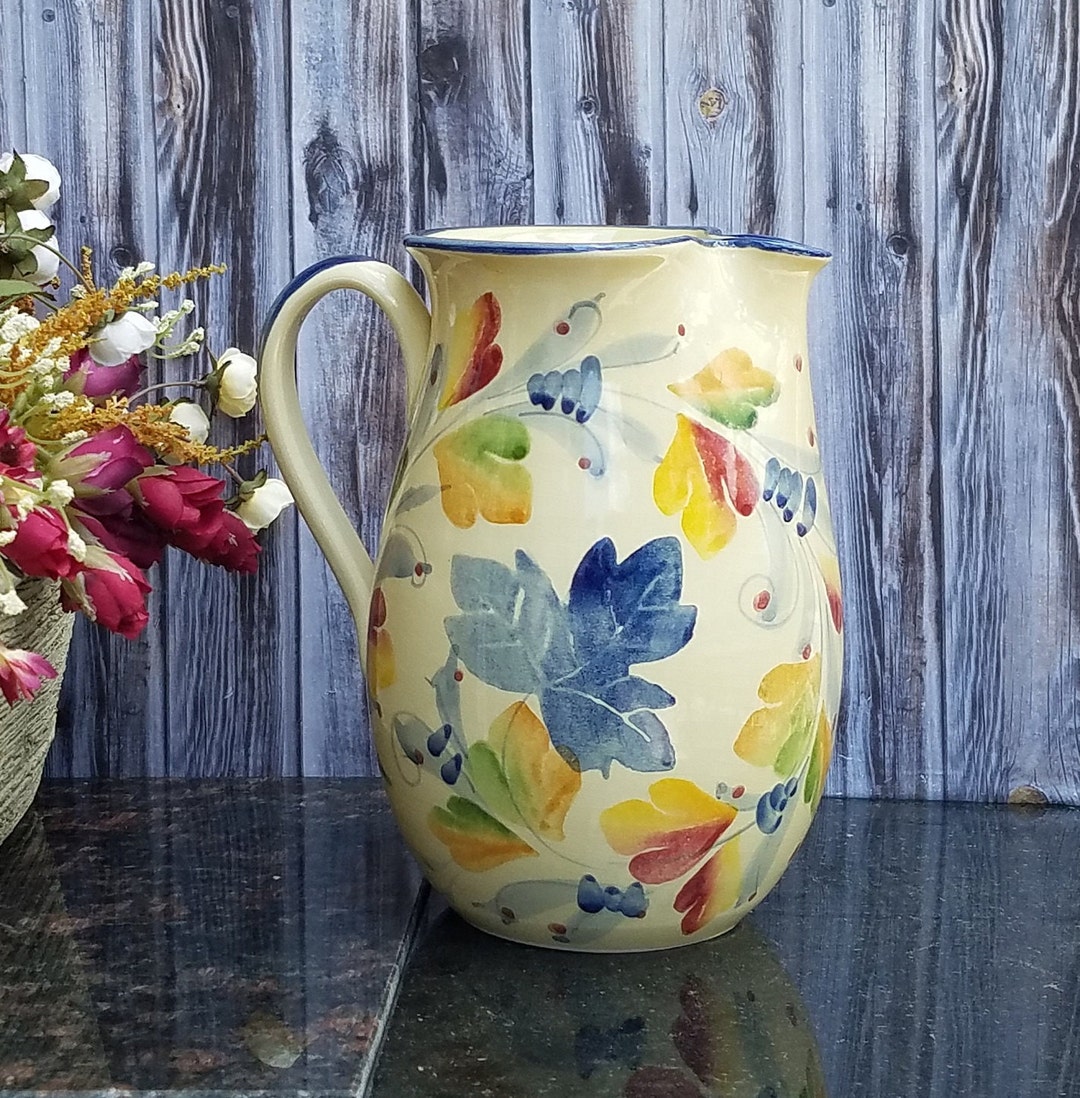 Ceramiche Alfa Italy Tuscan Style Water Pitcher 8.25 - Etsy