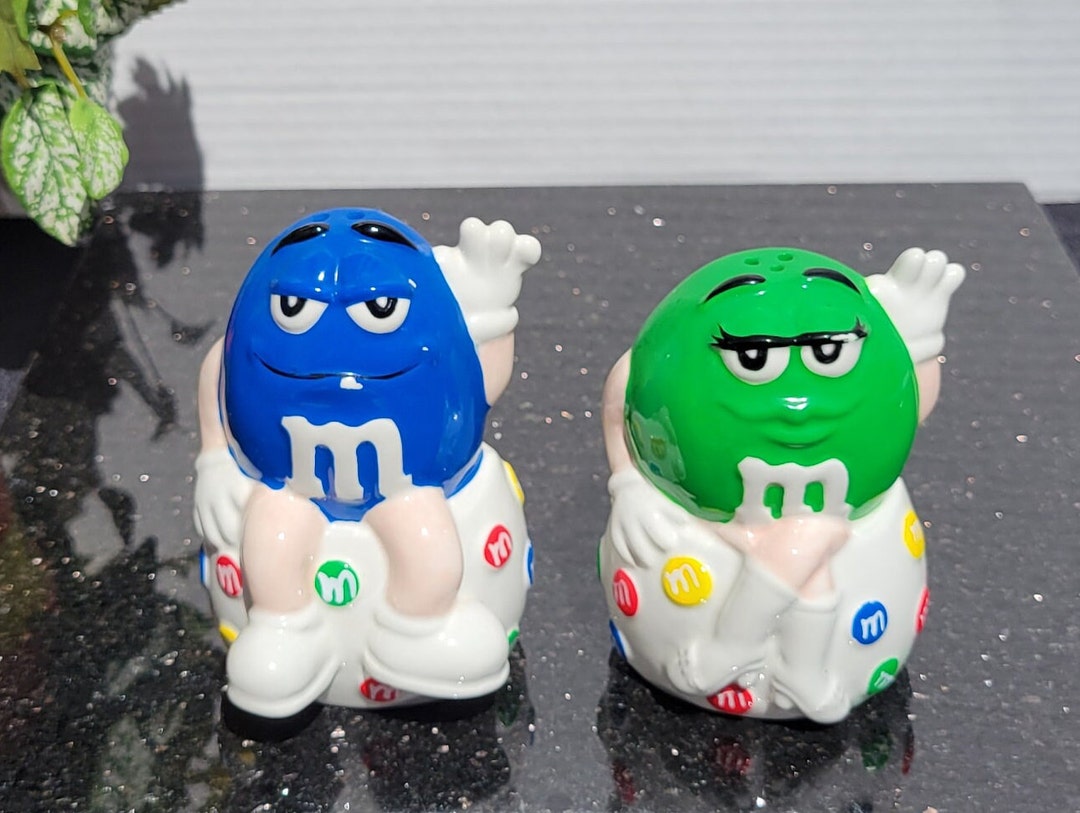 M & M Ceramic Green and Blue Salt and Pepper Shaker - 4"h - Etsy