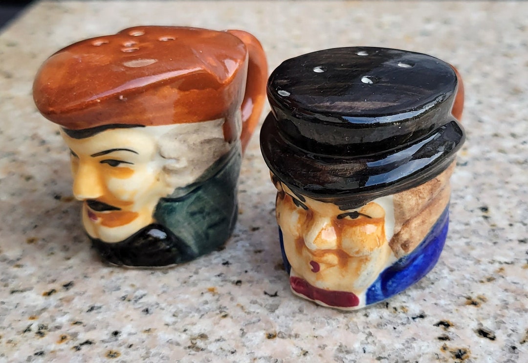 Vintage Toby Mug Style Salt and Pepper Shaker Set - Etsy