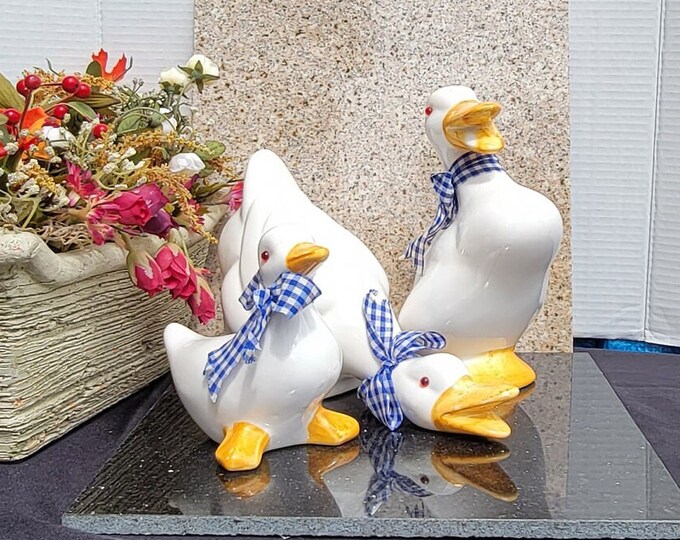 Ceramic Duck Family Figurine - Set of 3 - Etsy
