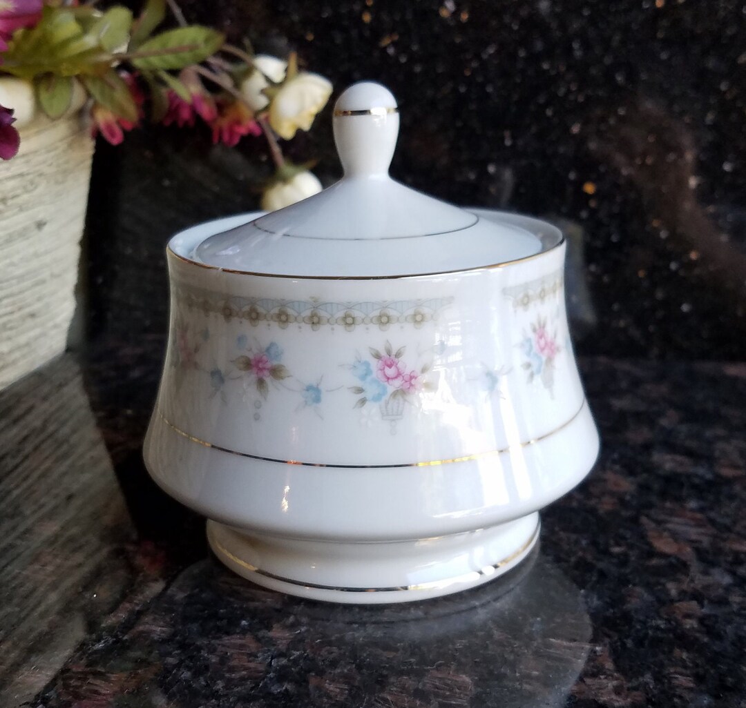 Heather Fine China Lidded Sugar Bowl - Etsy
