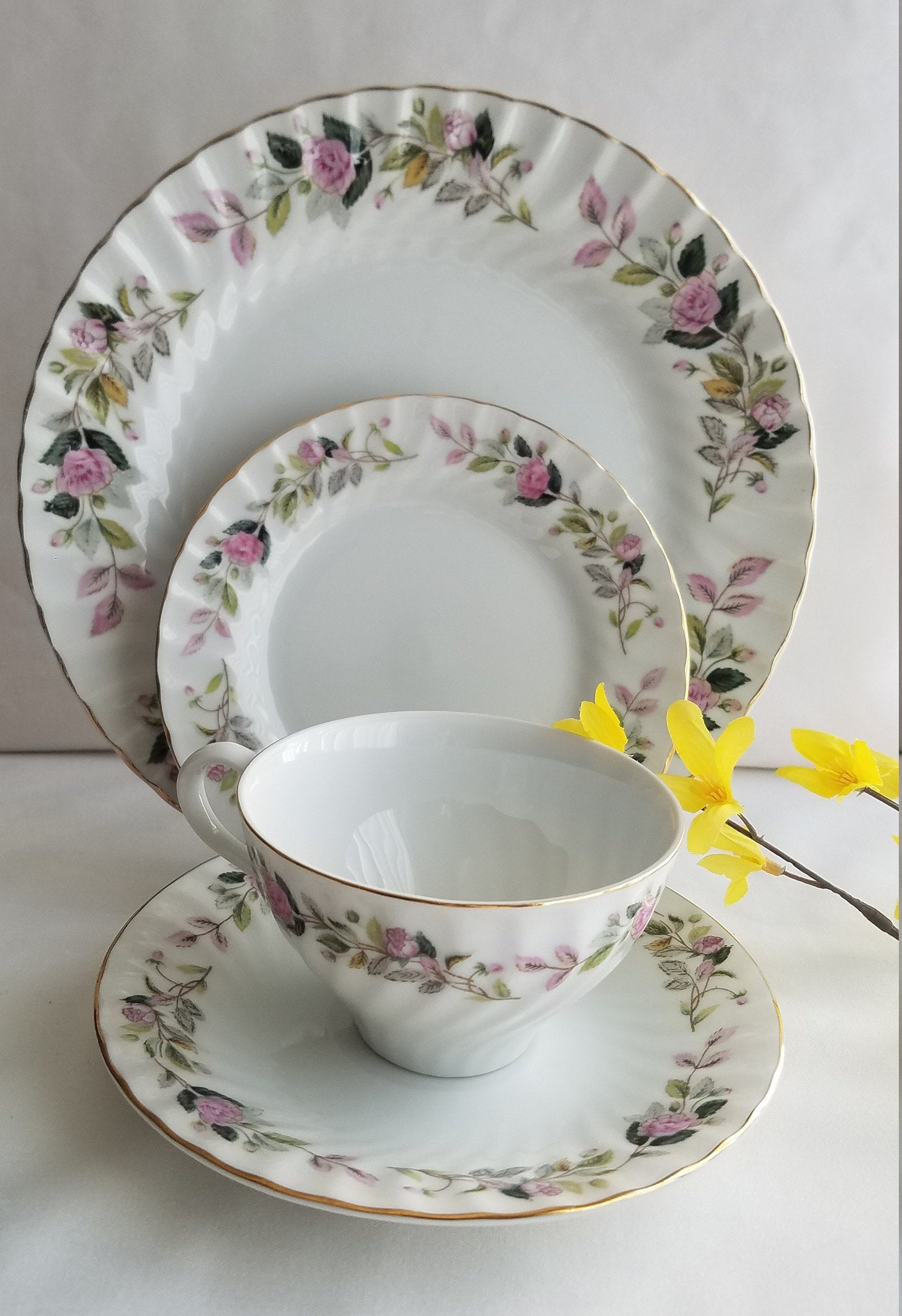Creative Fine China Dinner Set regency Rose - Etsy