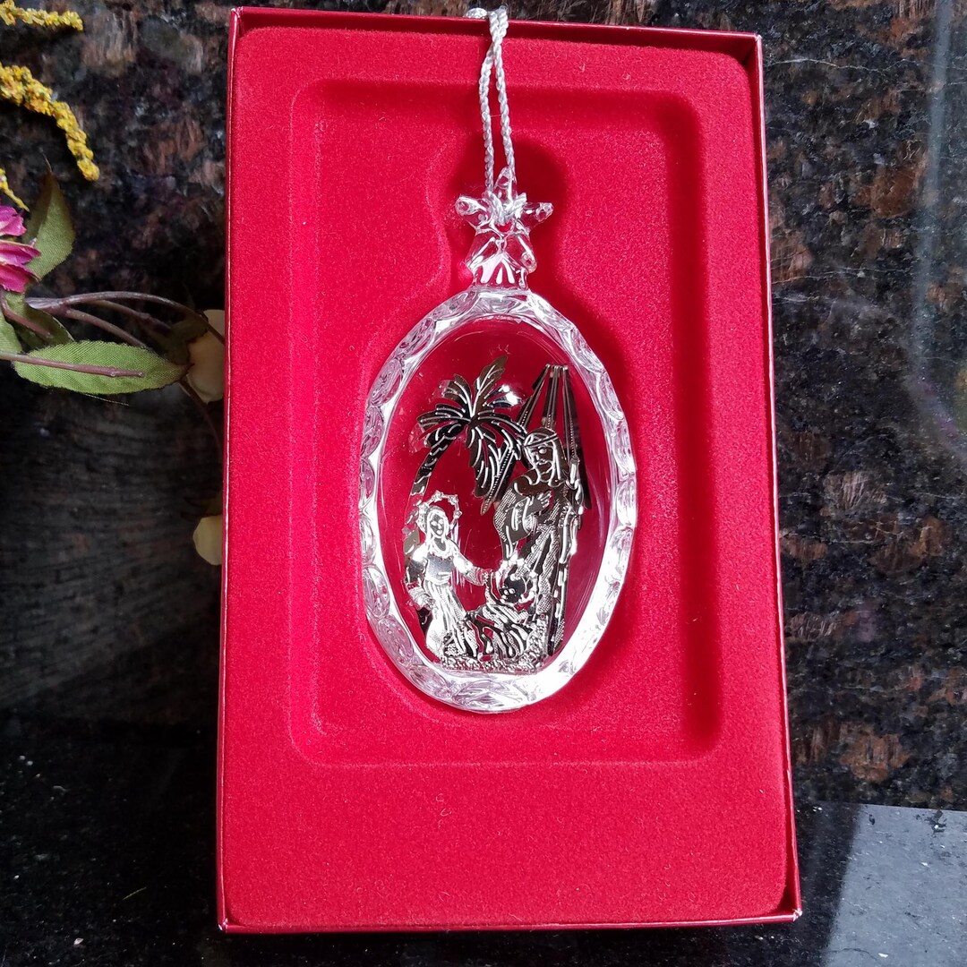 Lenox Lead Crystal Celestial Nativity Christmas Ornament - 4.25"h - Etsy