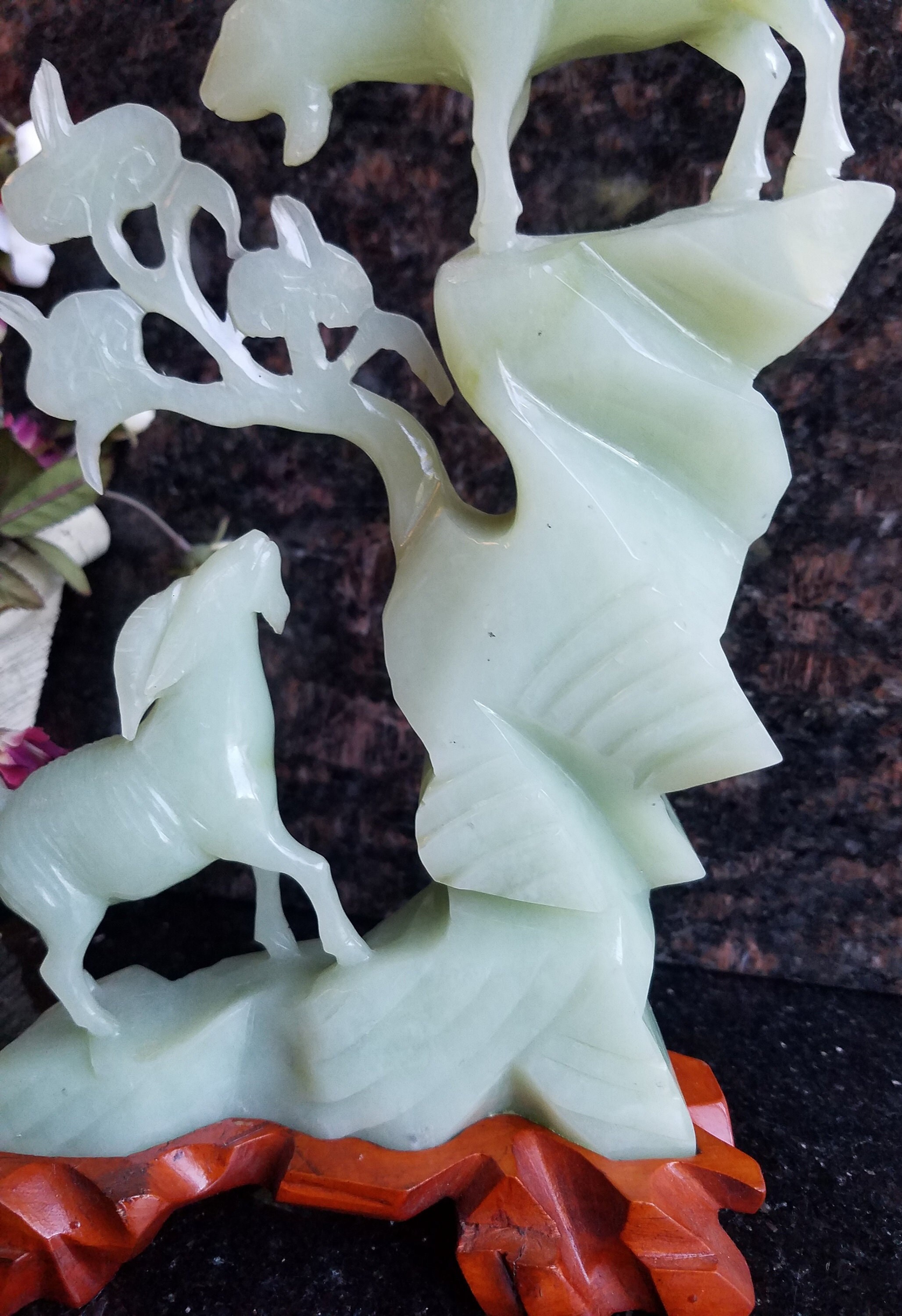 Chinese Jadeite Carving Goat Sculpture - Etsy