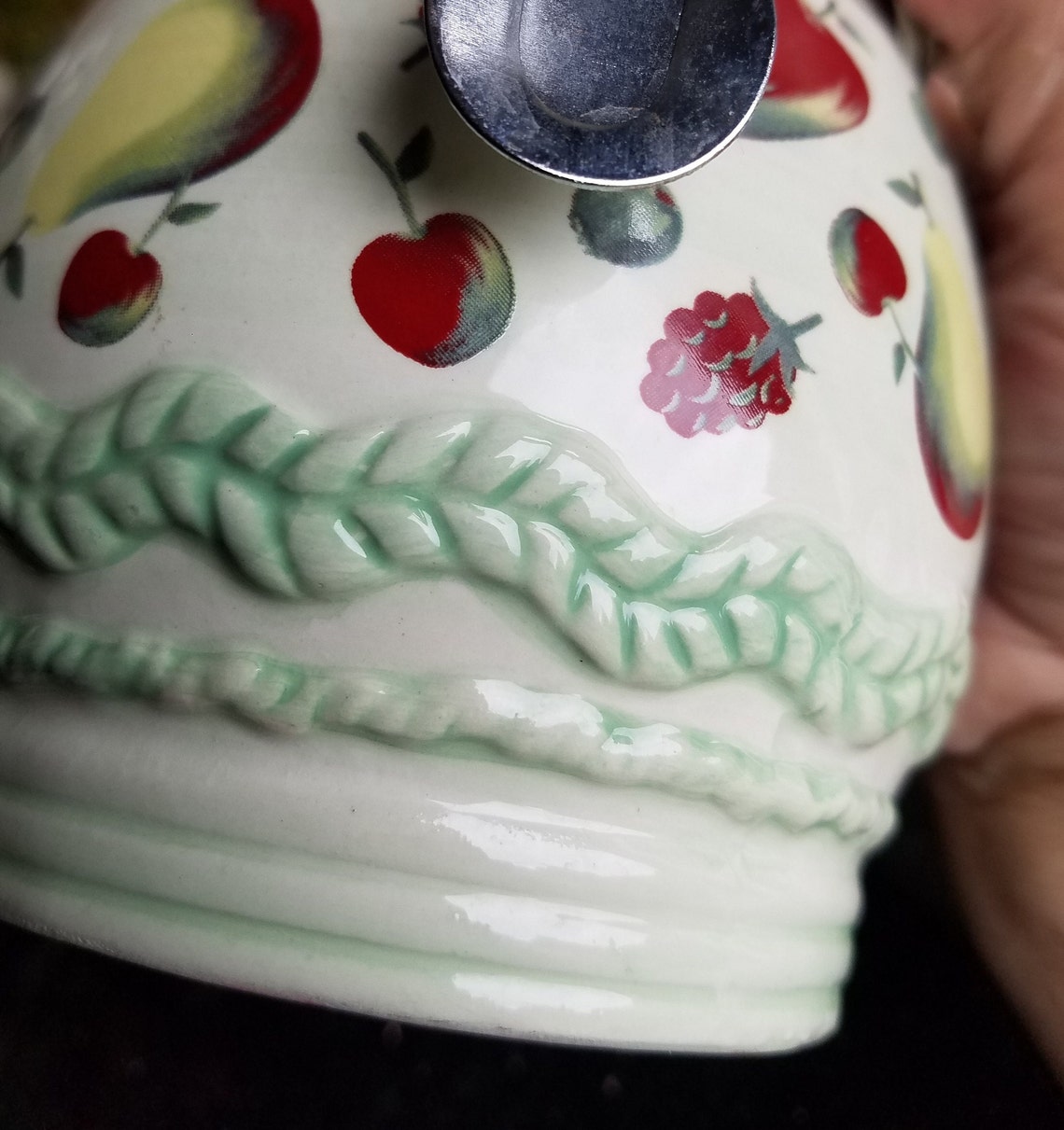 Vintage MSRF Ceramic Canister With Metal Hinged Locking Lid - Etsy