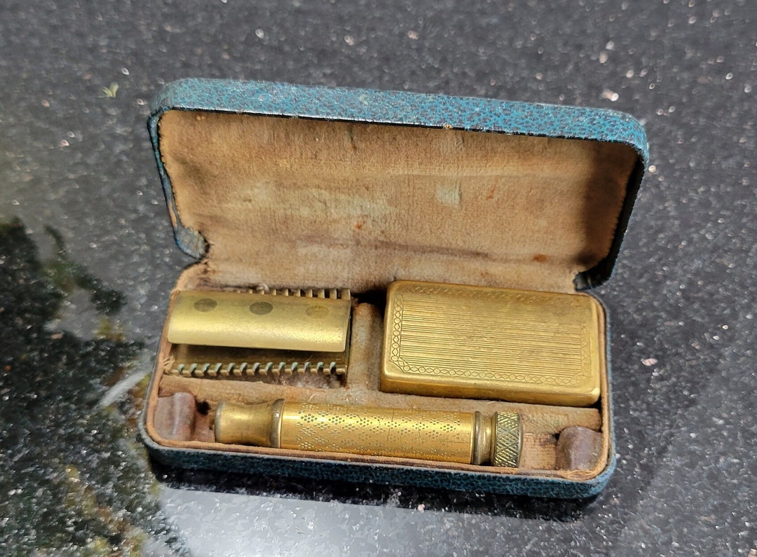 Antique Gillette Combo Safety Razor Kit - Etsy