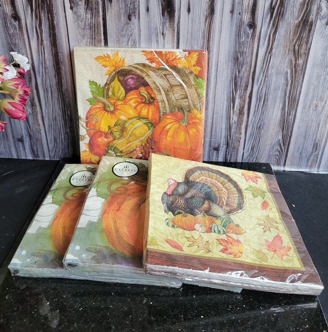 Disposable Thanksgiving Paper Napkin - 4 Pack - Etsy