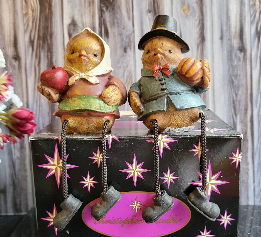 Resin Pilgrim Bird Shelf Sitter A Pair - Etsy