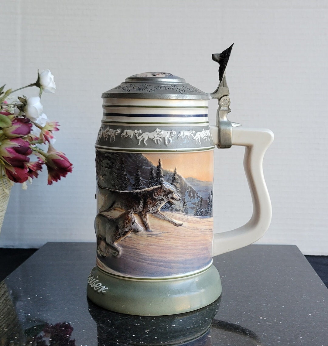 Budweiser the Wolf Pack Series / Run for the Moment Beer Stein 8.5h - Etsy