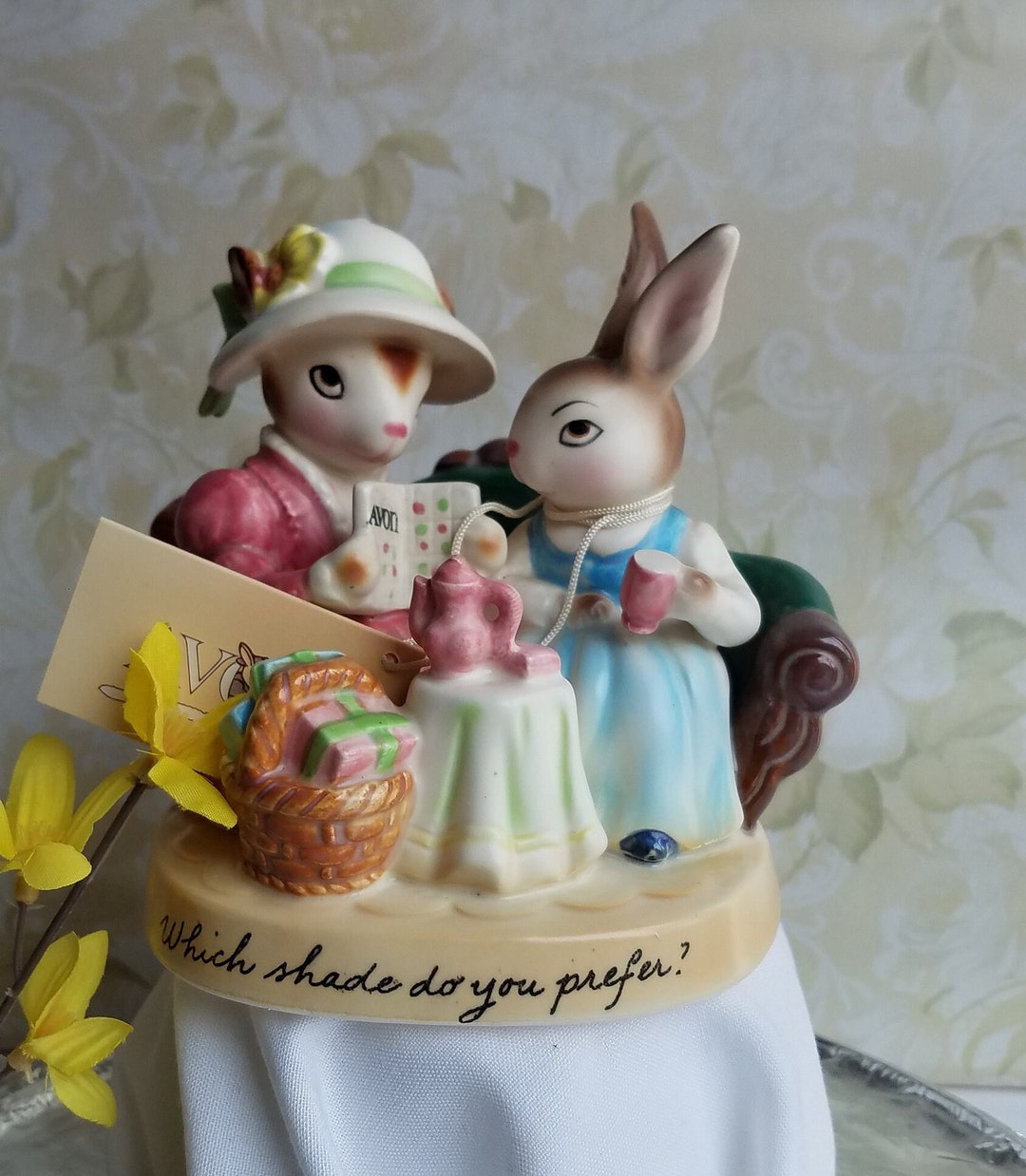 Avon Precious Moments Bunny and Mouse Figurine Which Shade Do You ...