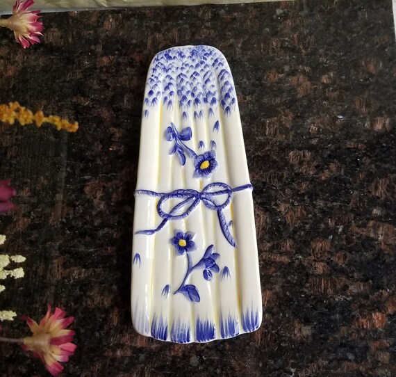 Spode Blue and White Imperial Garden Spoon Rest - Etsy