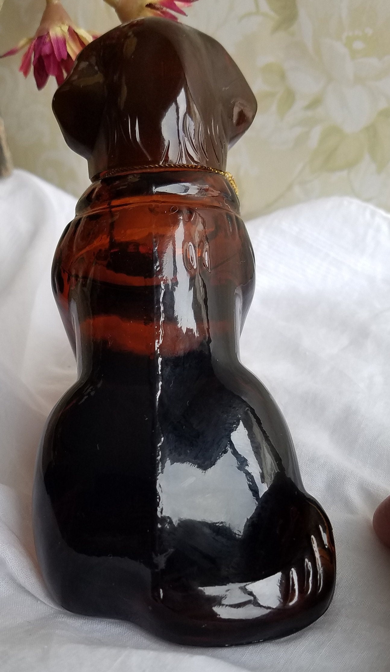 Vintage Avon Brown Glass Dog Bottle With Keg Barrel - Etsy