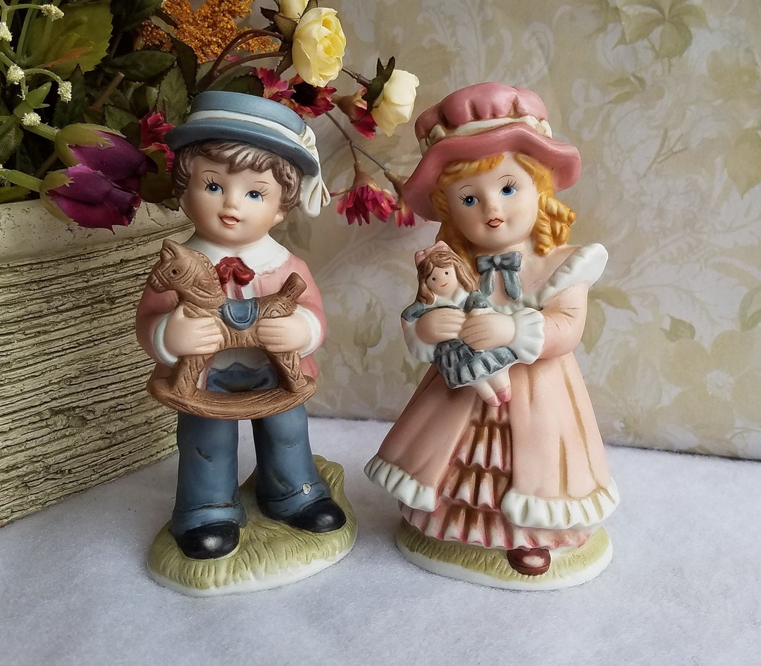 Vintage HOMCO 1419 Boy and Girl Figurines Set of 2 - Etsy