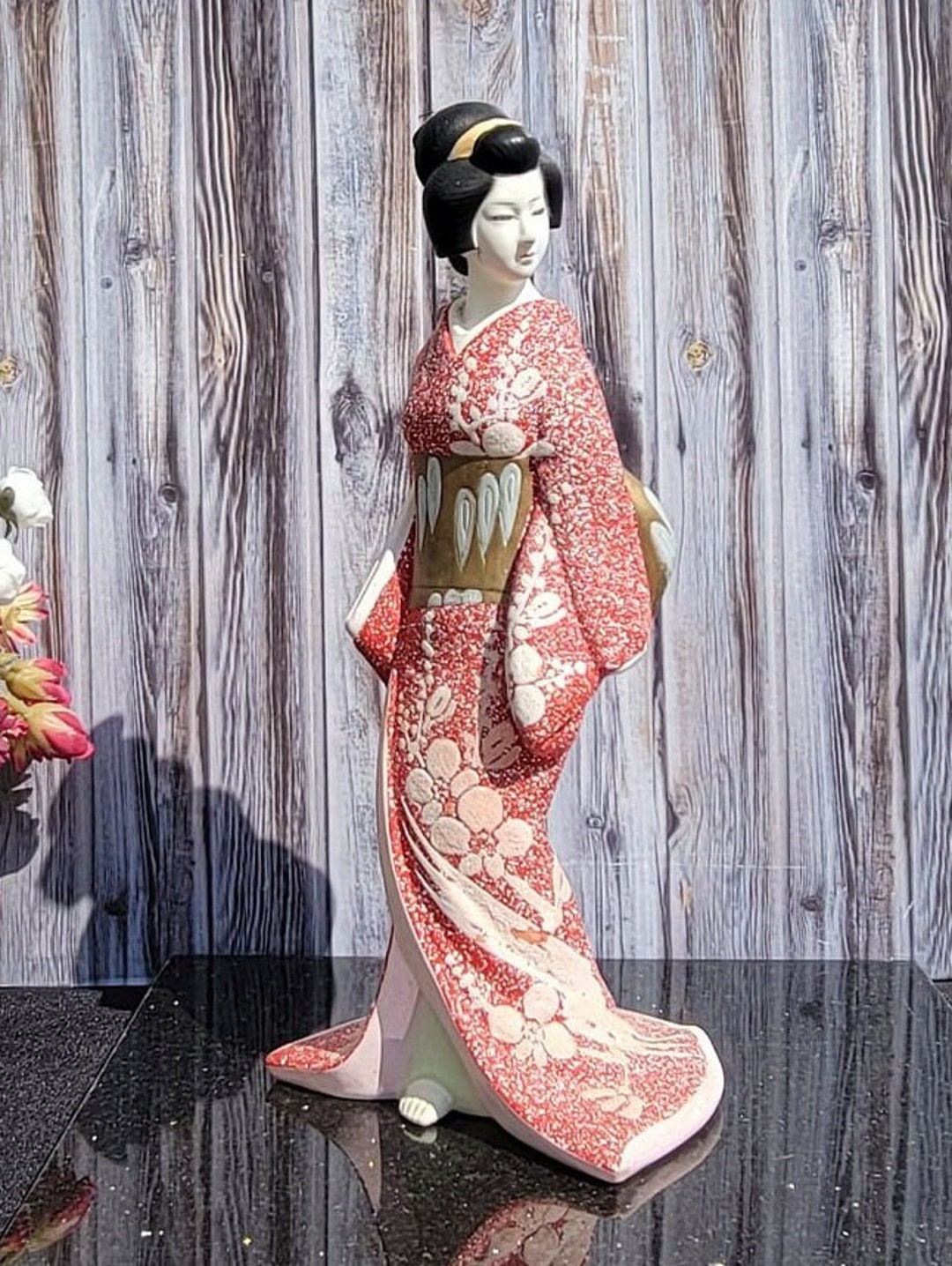 Ceramic Traditional Japanese Geisha Doll Figurine 12.5h - Etsy