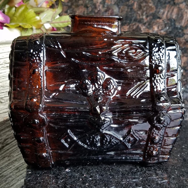 Amber Glass Treasure Box - Etsy
