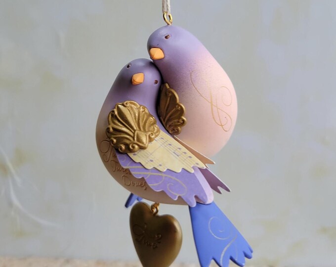 Two Turtle Dove Christmas Ornament - Etsy