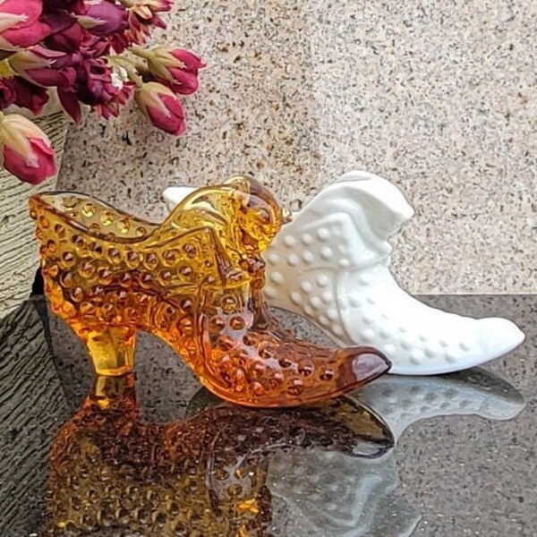Fenton Glass Shoe - Etsy
