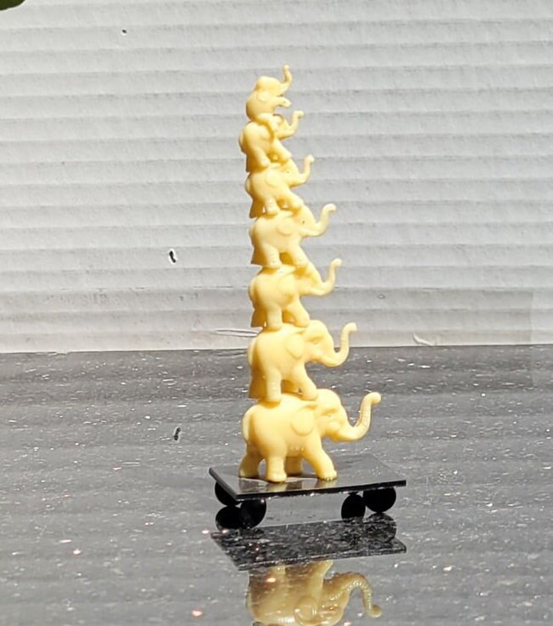 Miniature Lucky Seven Resin Stacked Elephants - Etsy