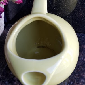 Hall Pottery Mustard Yellow Cannonball Tilting Pitcher - 8" - Etsy