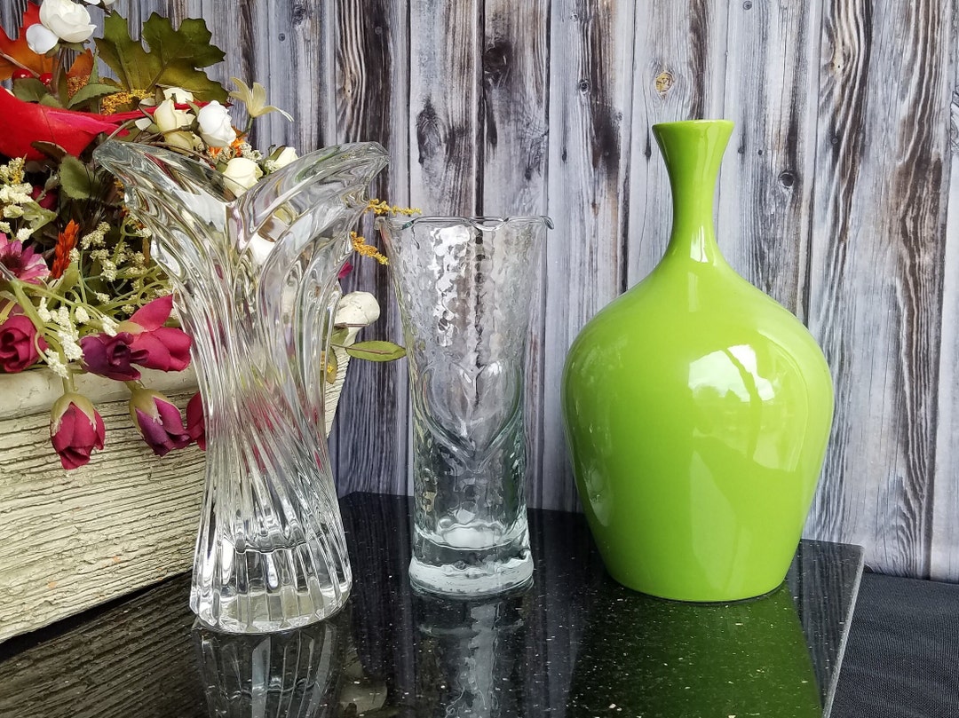 Glass Vases - 3 Assortment (sold Individually) - Etsy