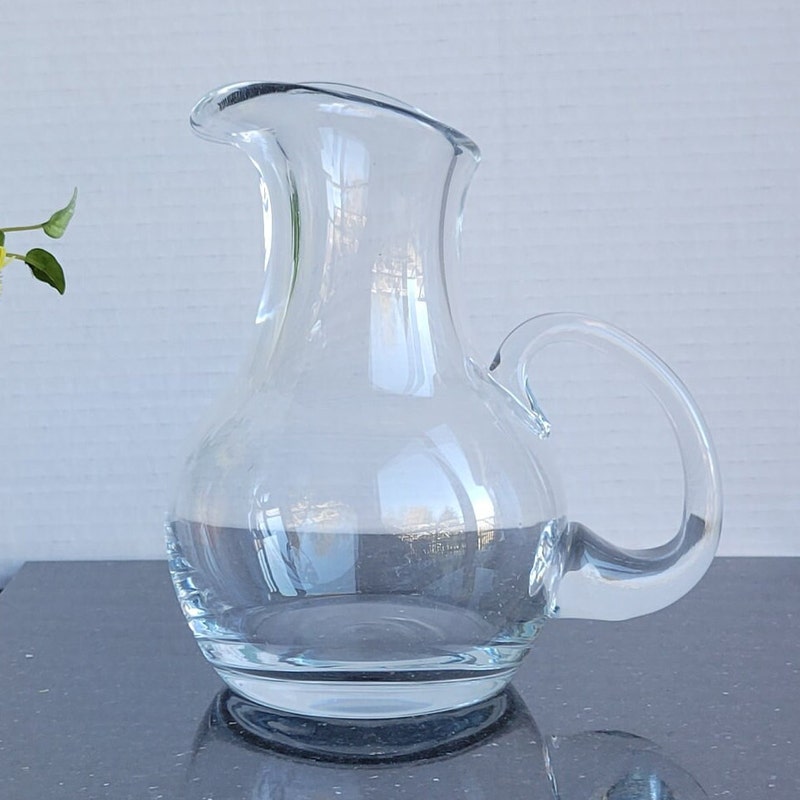 Clear Glass Pitcher - Etsy
