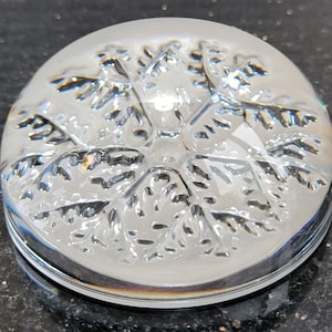 Vintage Crystal Snowflake Paperweight - 3.5"d - Etsy