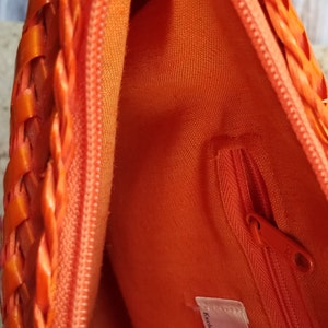 Orange Straw Basket Weave Woven Crossbody Handbag - Etsy