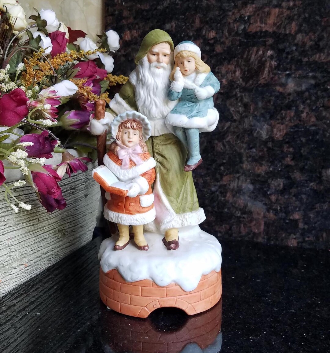 Vintage Enesco Santa Claus Shoppe Musical Box - 8"h - Etsy