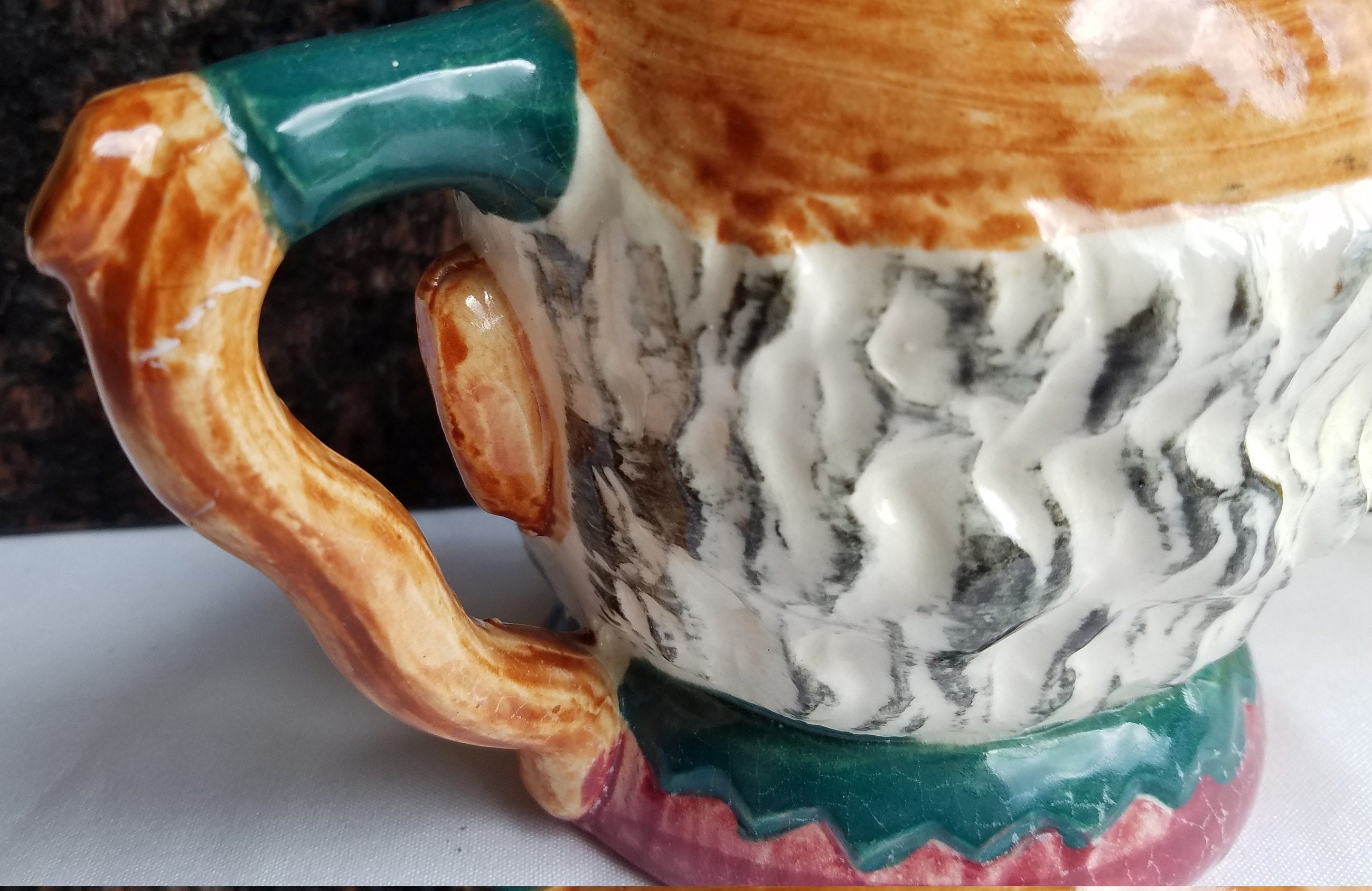 Vintage Ceramic Toby Style White Hair Gentleman Mug/japan - Etsy