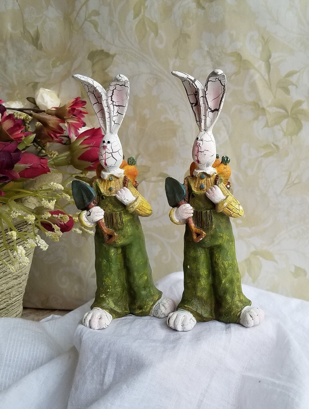 Vintage Polymer Resin Bunny Rabbit Figurine / Easter Bunny - Etsy