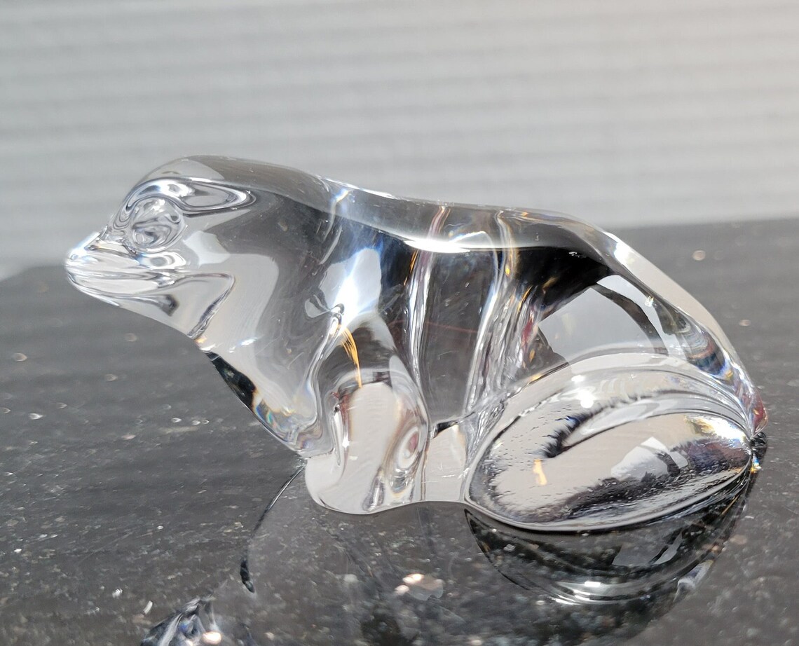 Vintage Germany Villeroy & Boch Crystal Frog Paperweight - 3.5"l - Etsy