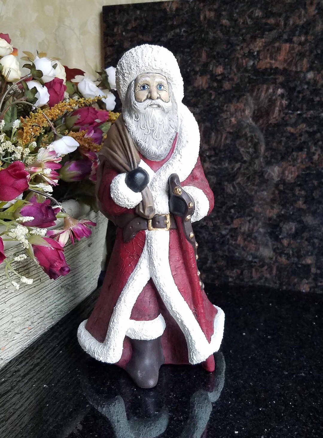 Vintage Ceramic Christmas Santa Claus Figurine 10h - Etsy