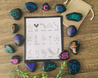 Large Indigenous Story Stones - Etsy