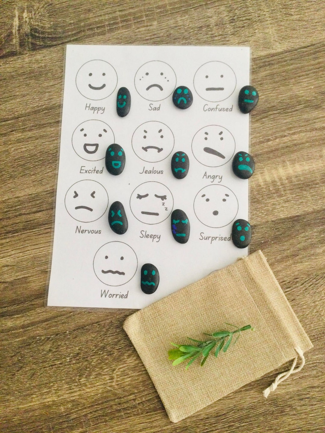 Emotion Stones With Symbols Key - Etsy