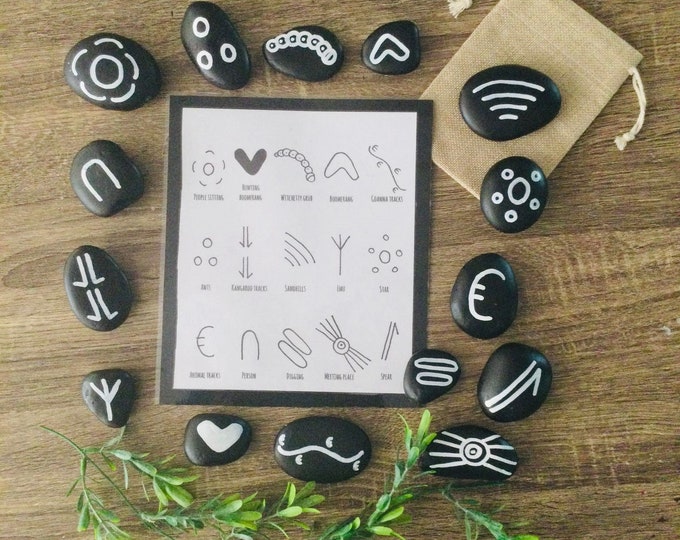 Large Indigenous Story Stones - Etsy
