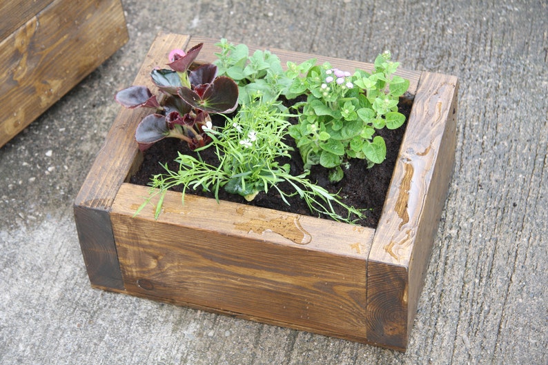 Rustic Garden Planters - Etsy