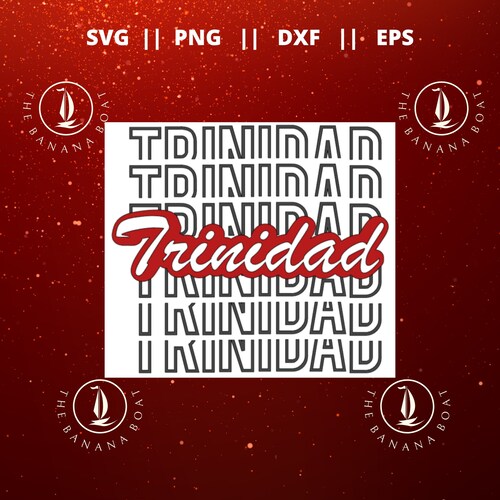 Trinidad Flag SVG PNG Love Trinidad Trinidad Svg Trinidad - Etsy