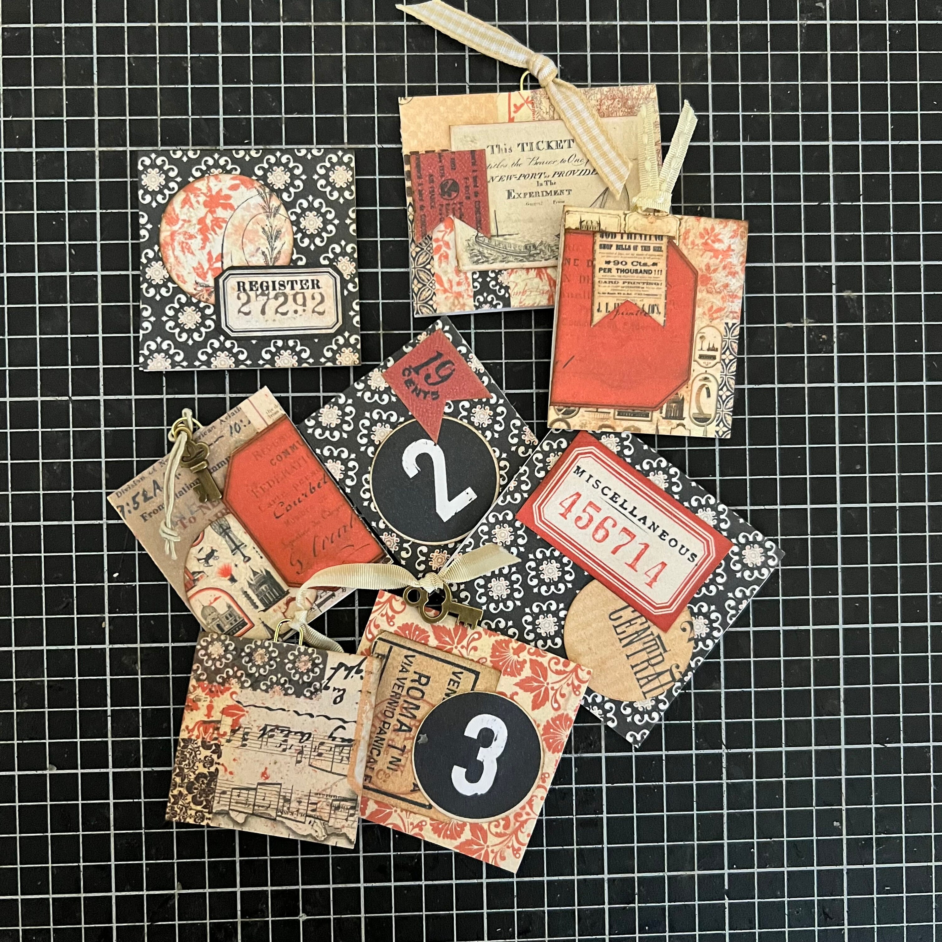 Set of 8 Hidden paper Clips for a Junk Journal or to Use as a Bookmark ...