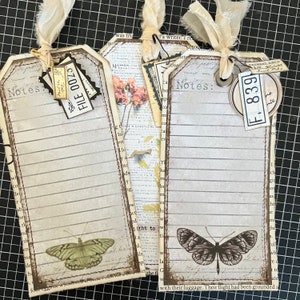 Set of Three Large Junk Journal Tags (set 2) - Etsy Canada