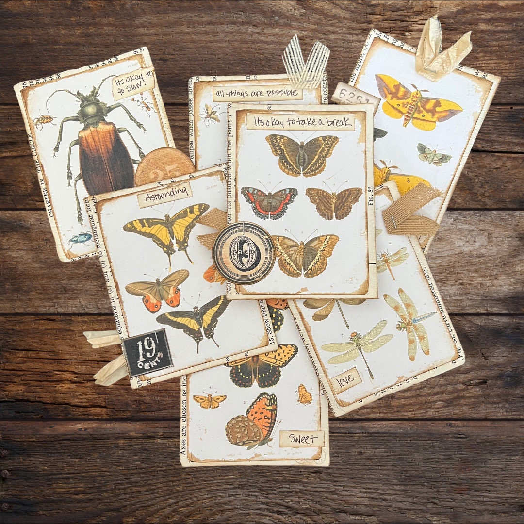 Set of Seven Junk Journal Cards Set 1 - Etsy