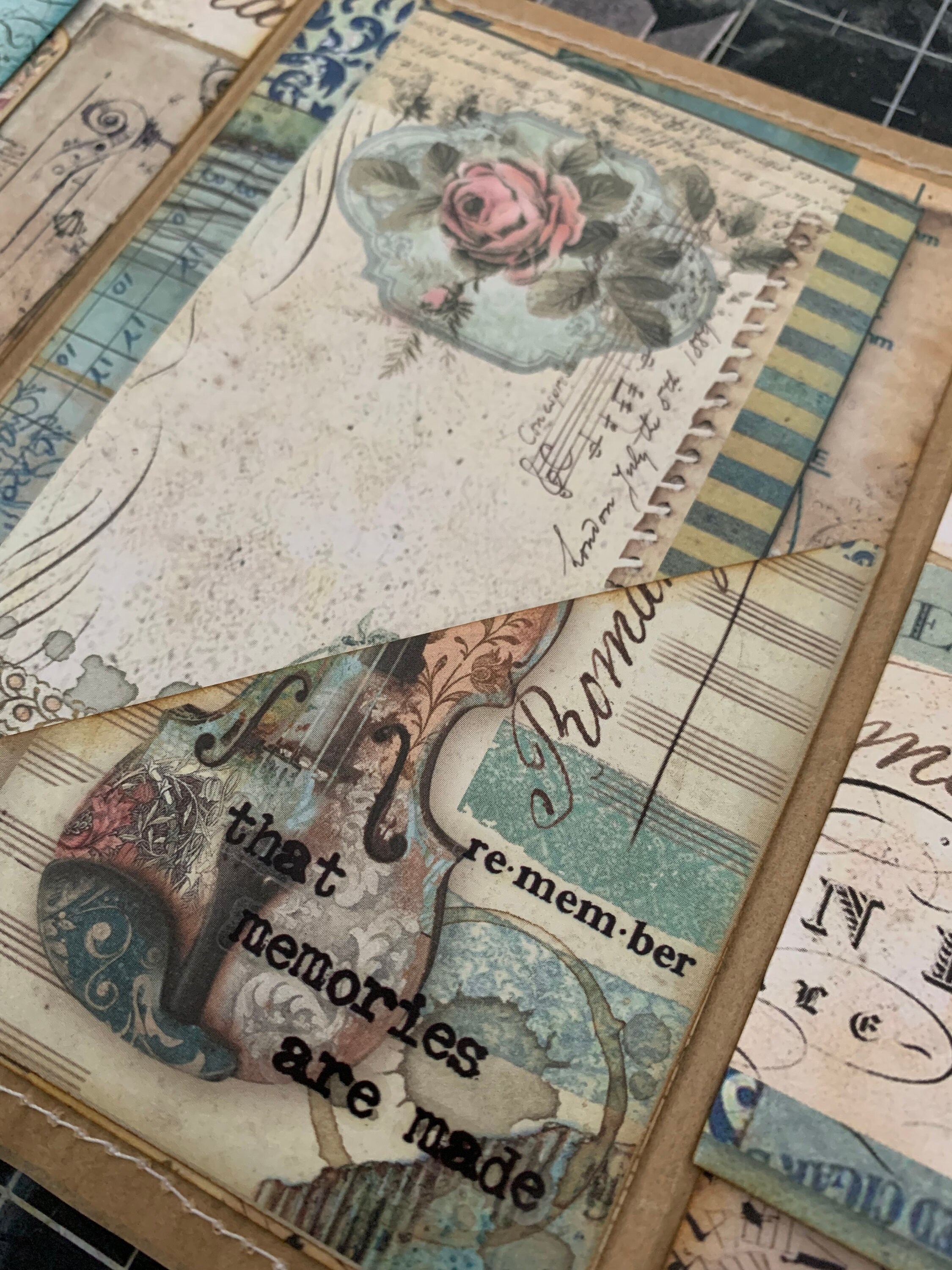 Accordion Junk Journal Insert with lots of flips/folds/tags | Etsy