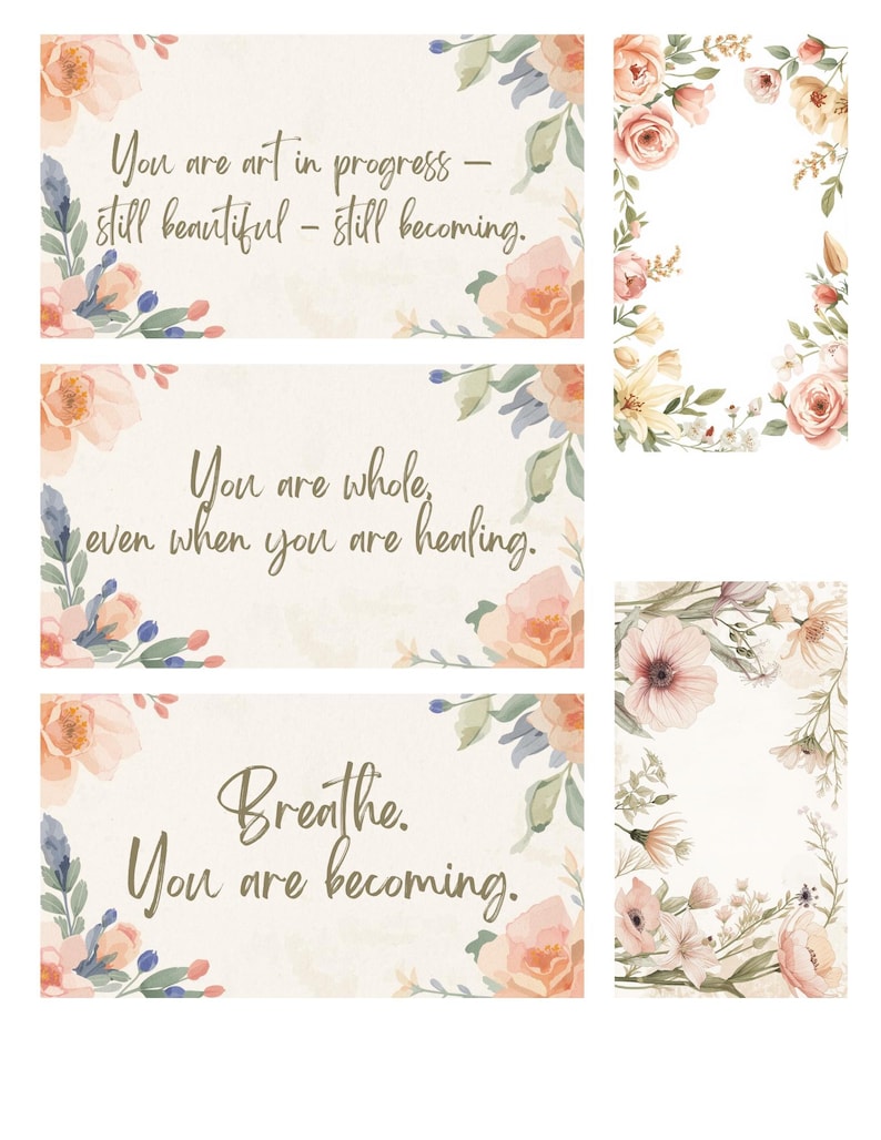 Encouragement Cards No.1 | Printable Digital Papers for Junk Journaling ...