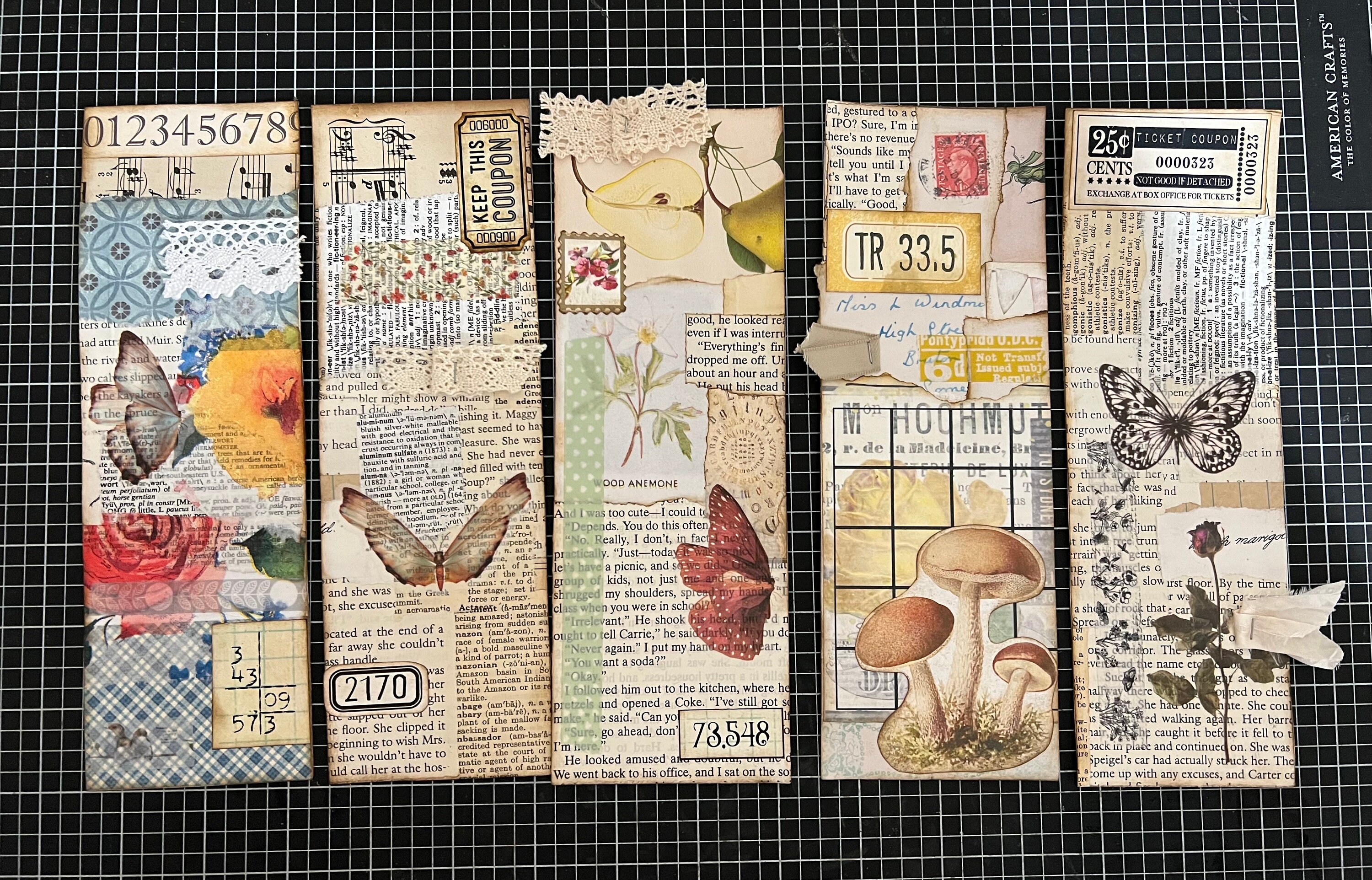 Set of Five snippet Strips Set 4 - Etsy