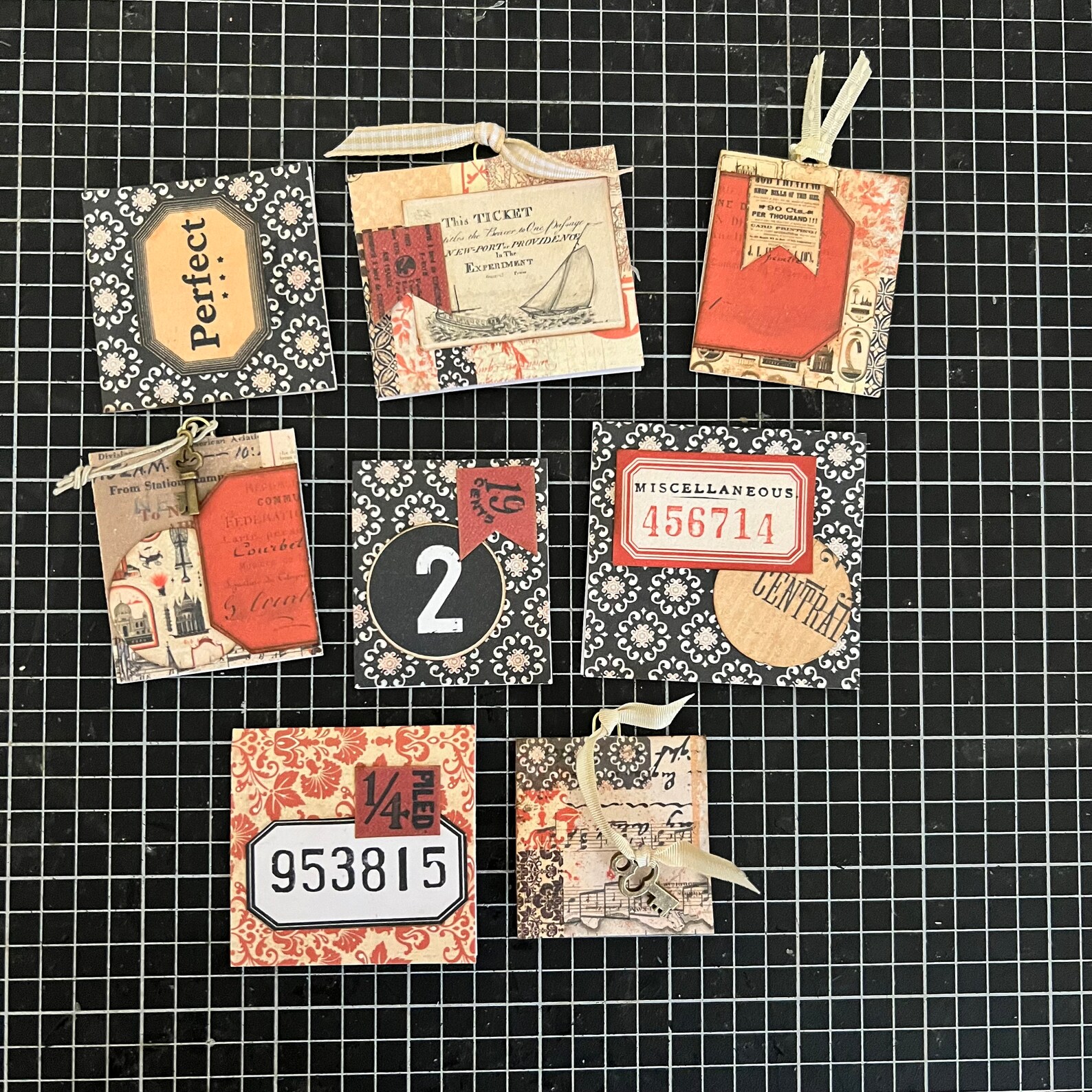 Set of 8 Hidden paper Clips for a Junk Journal or to Use as a Bookmark ...