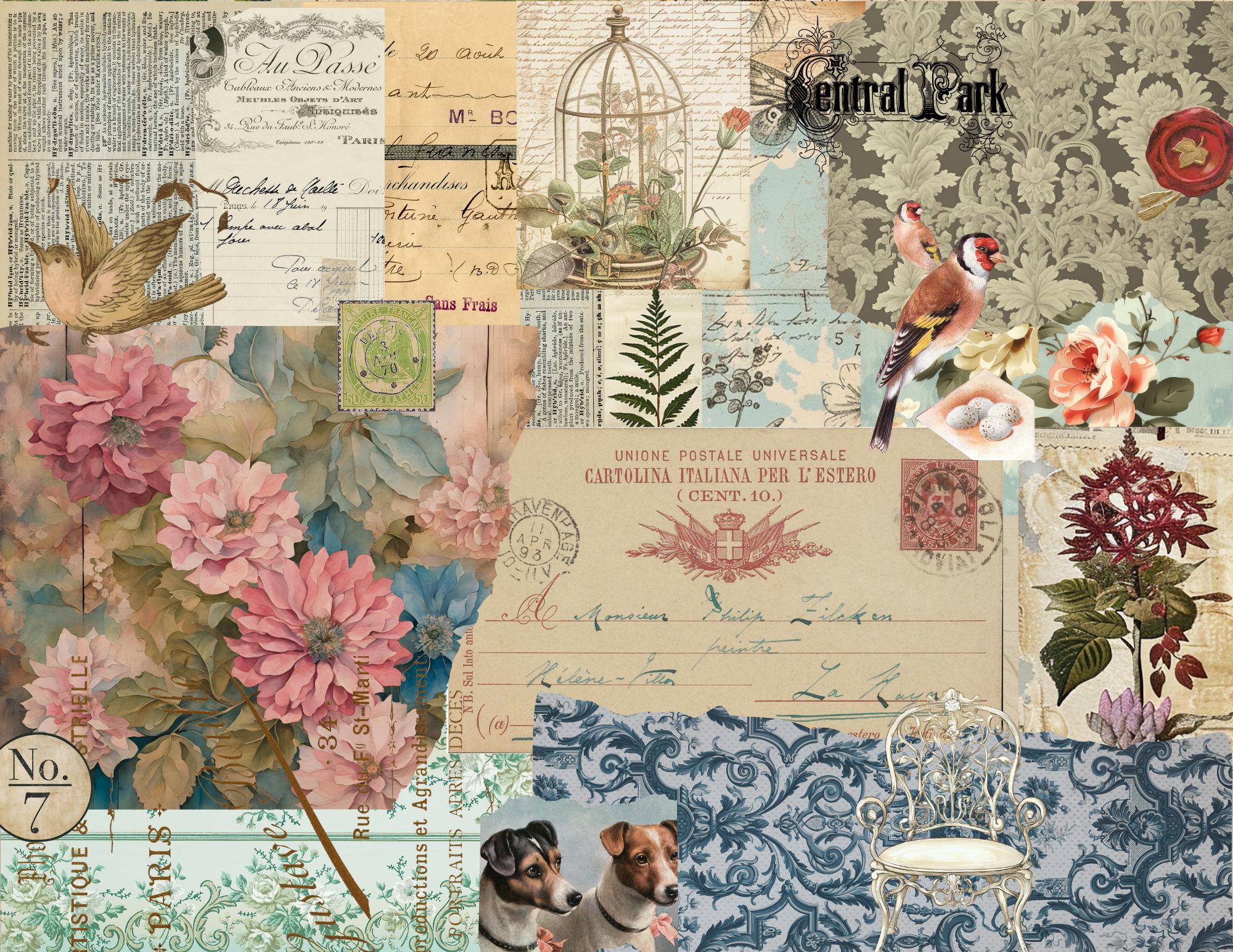 Collage Papers No1! Digital Papers & Ephemera Printable - Etsy